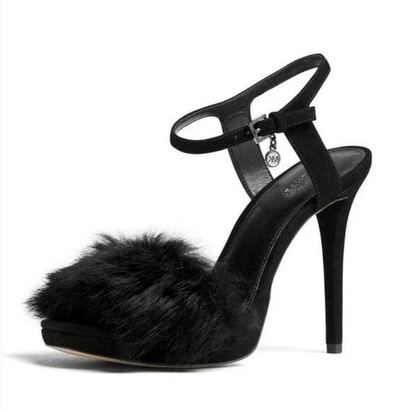 MICHAEL Michael Kors | Shoes | New Michael Kors Faye Suede Rabbit Fur High Heel Platform | Poshmark